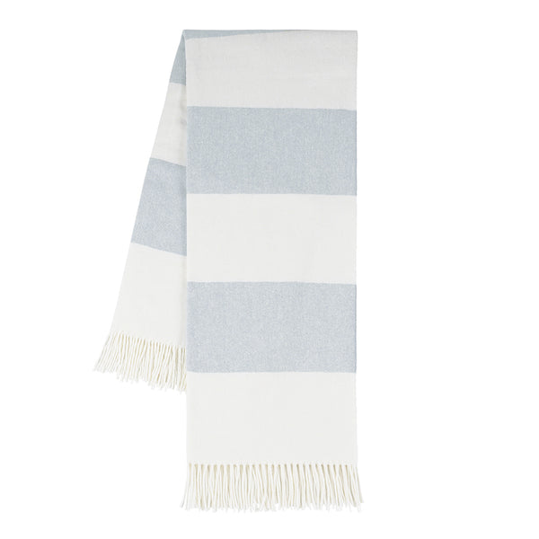 Light Blue Rugby Stripe Throw – Blue Duck Home